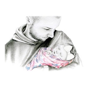 Custom Portrait Art Miscarriage Pregnancy Baby Loss Stillborn Gift Mom ...