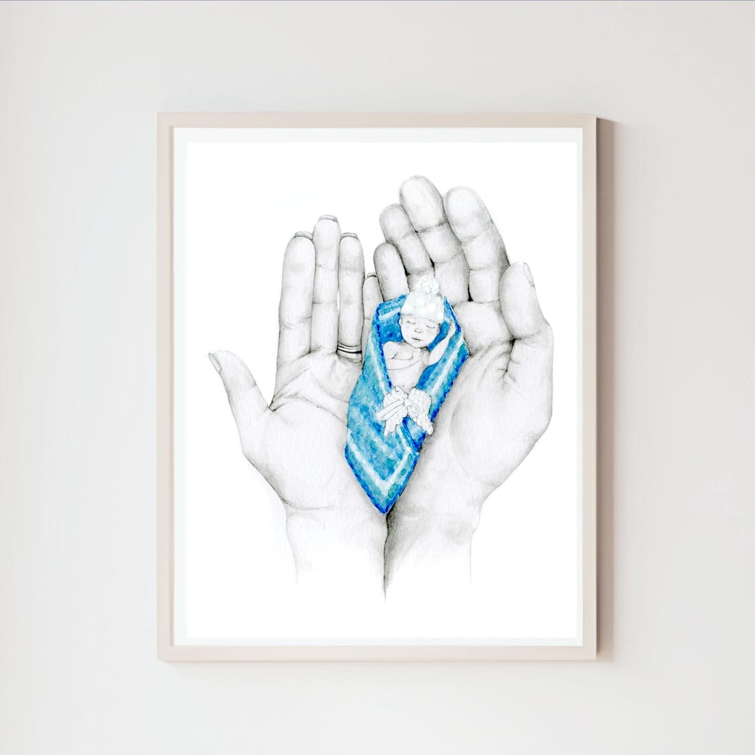 Stillborn Baby Memorial Portrait: Custom Hand-drawn Remembrance for ...