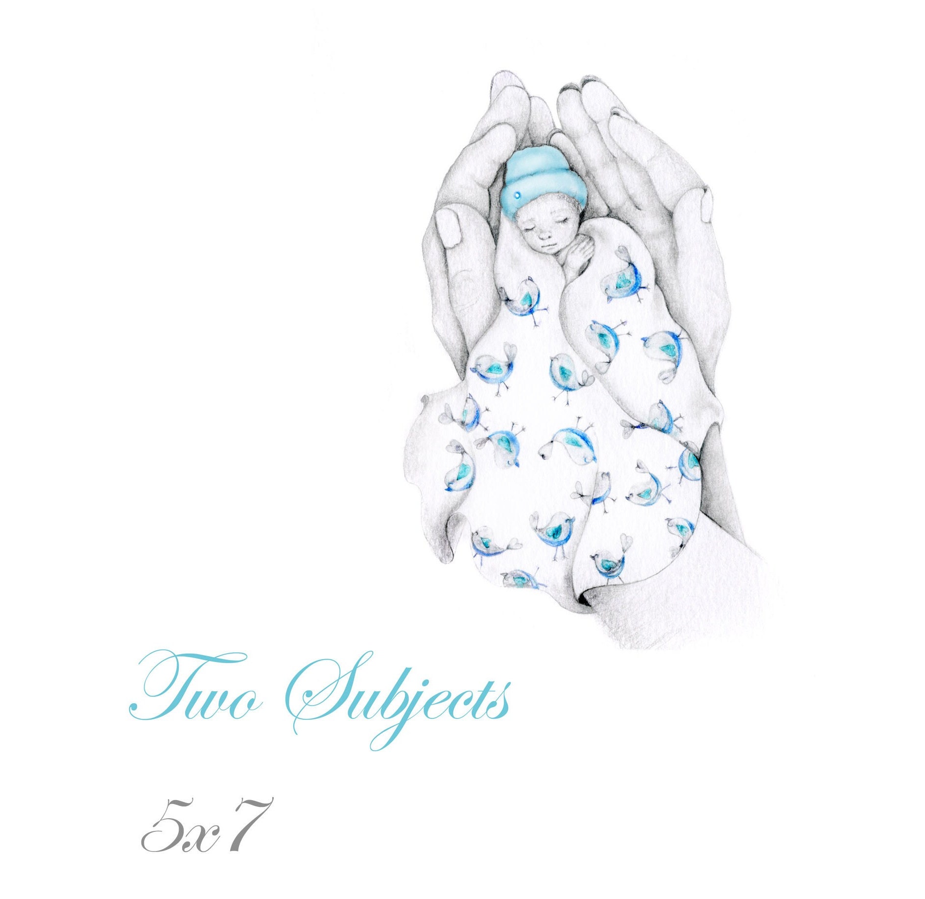 Personalized Stillborn Baby Gift, Custom Hand Drawn Portrait, Infant ...