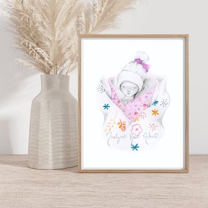 Stillborn Baby Memorial Portrait: Custom Hand-drawn Remembrance for ...