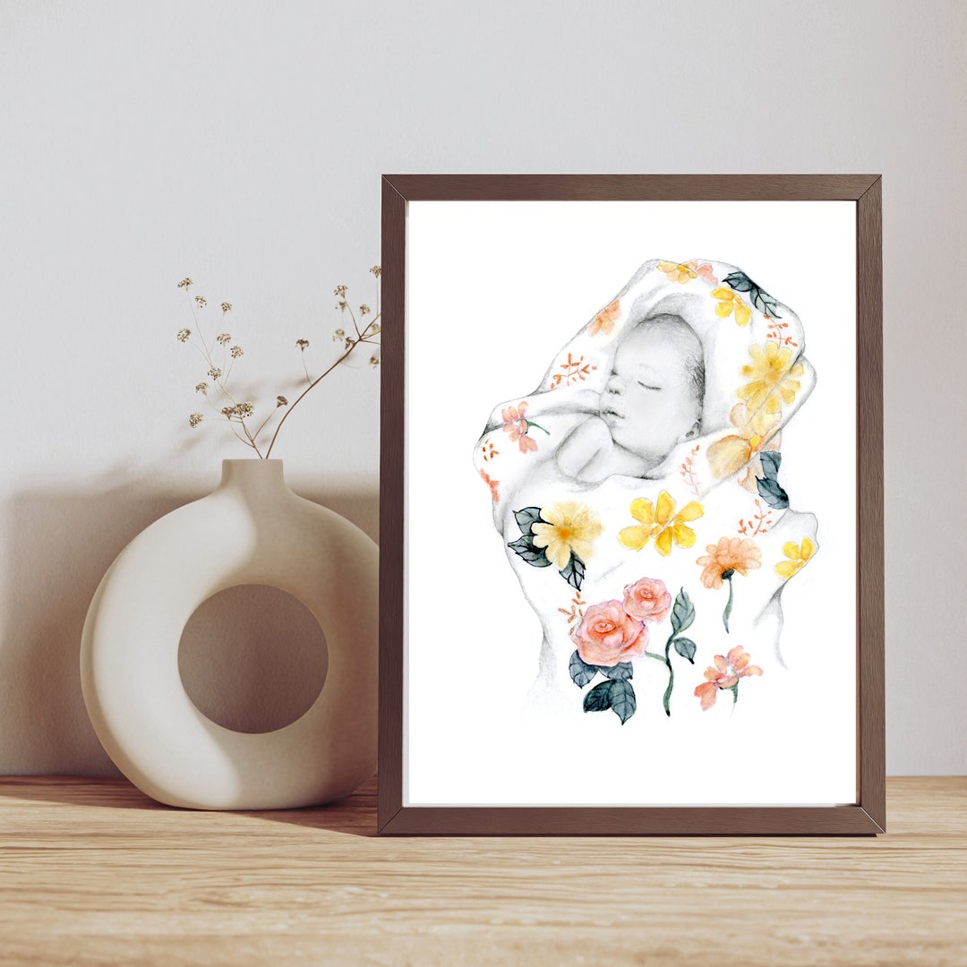 Stillborn Baby Gift for Mom and Dad Pregnancy Loss Memorial Wall Art ...