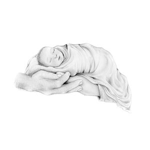 Custom Portrait, Miscarriage Pregnancy Baby Loss, Stillborn Gift Mom ...