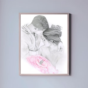 Personalized Stillborn Baby Gift, Custom Hand Drawn Portrait, Infant ...