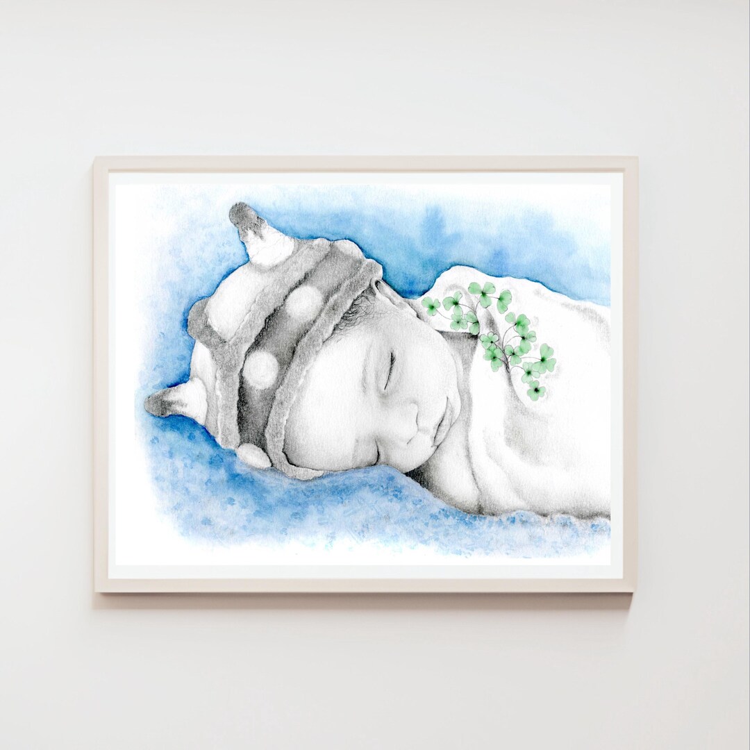 Personalized Dad Gift, for Stillborn Baby Custom Hand Drawn Portrait ...