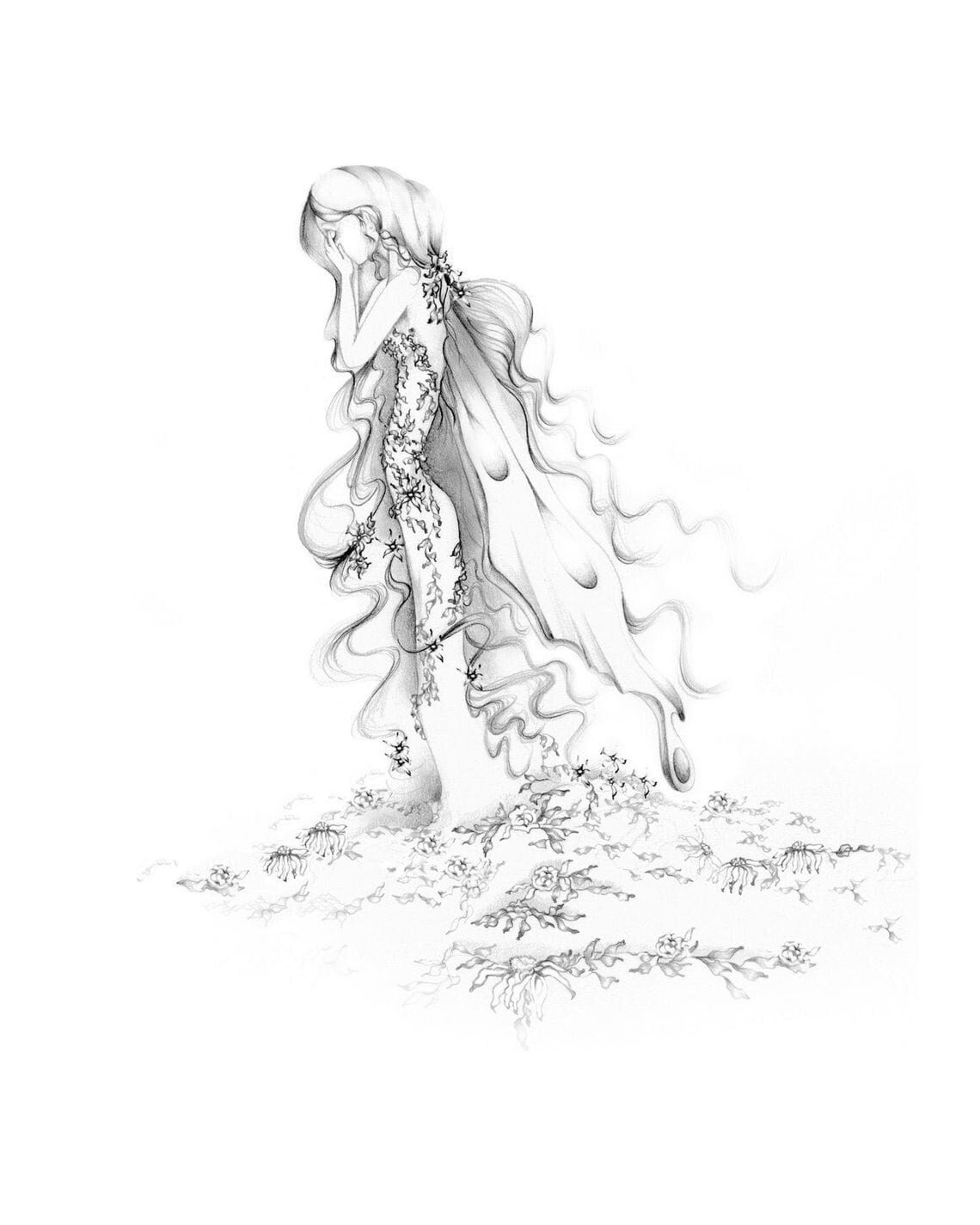 Crying Fairy Drawing 140+ Drawing Of Sad Fairy Stock Illustrations,