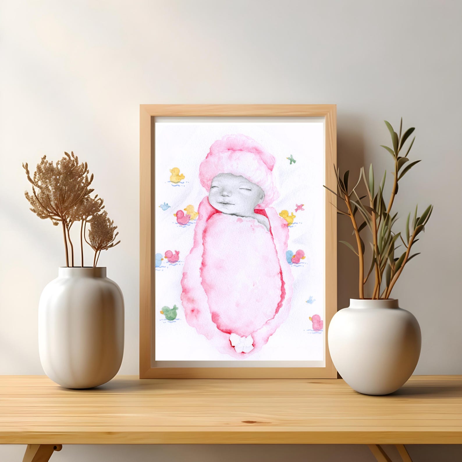 Personalized Stillborn Baby Gift, Custom Hand Drawn Portrait, Infant ...
