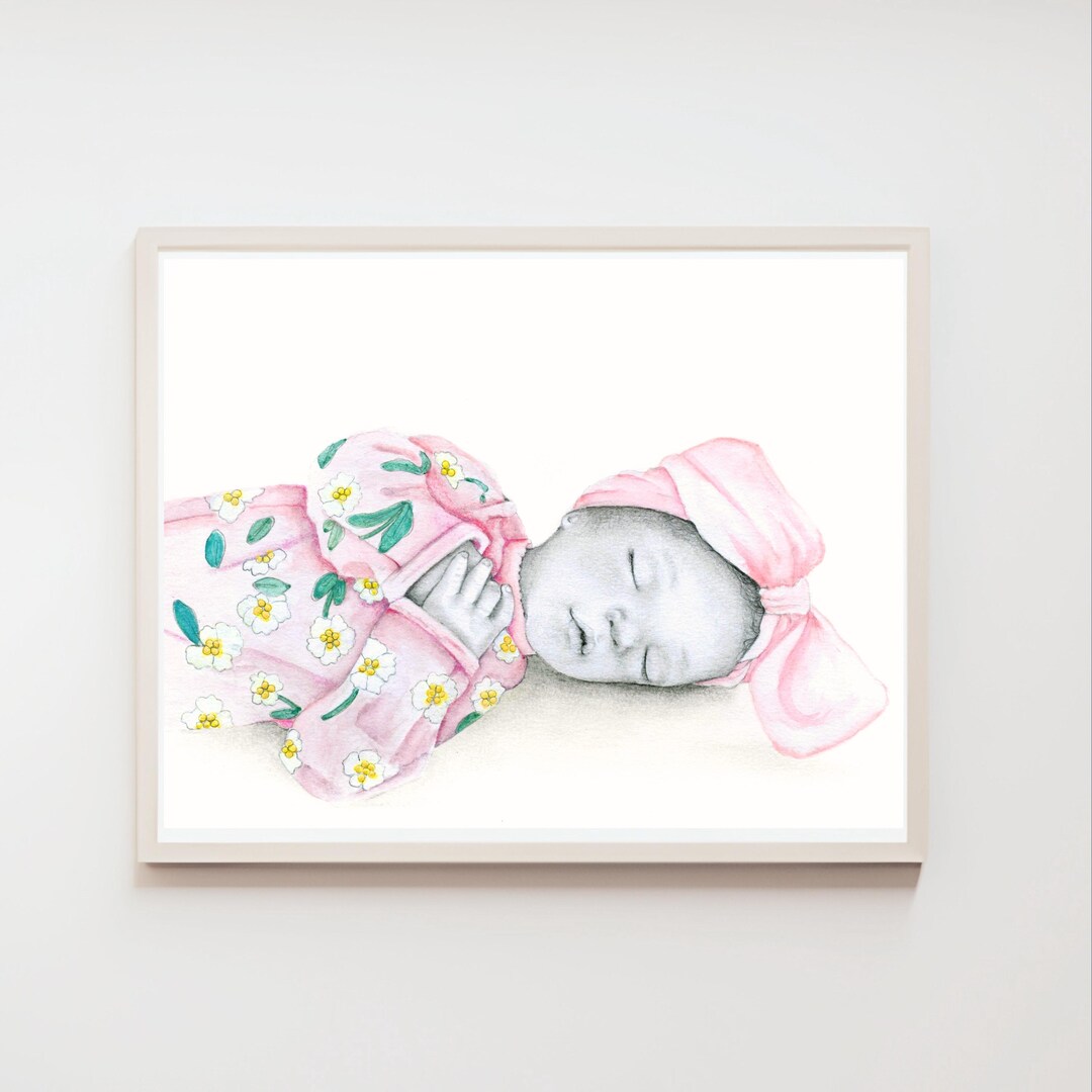 Custom Portrait, Stillborn Baby Gift Infant Pregnancy, Baby Infant Loss ...