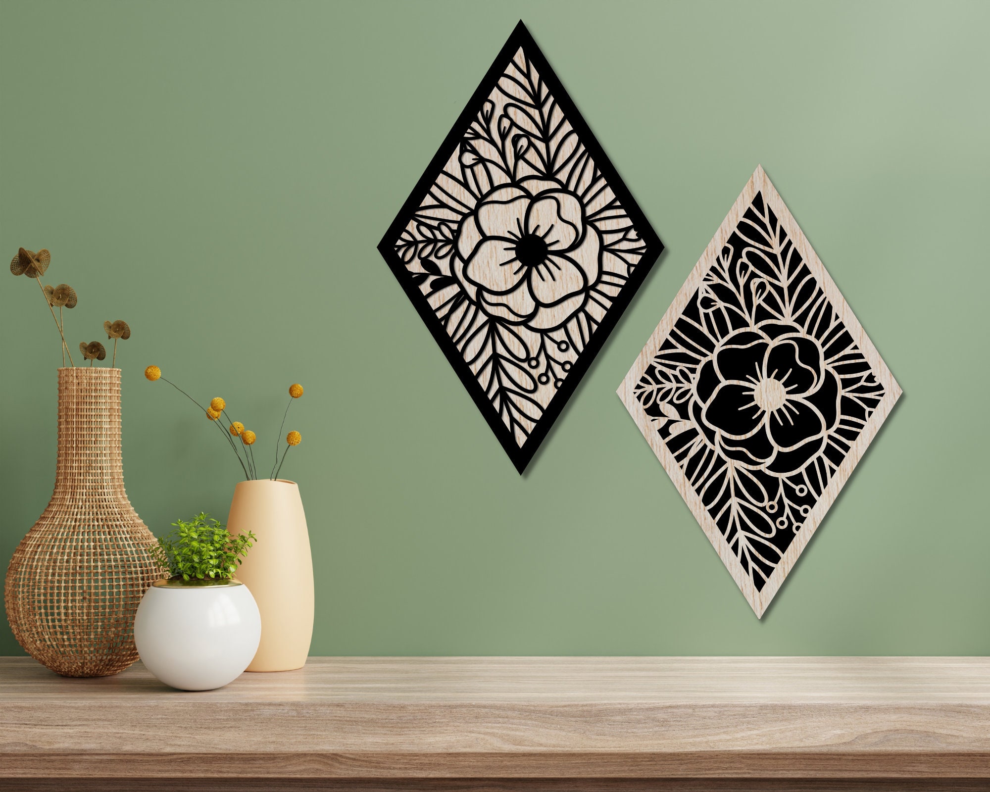 Floral Sign Decor SVG File Glowforge File Laser Cut Files - Etsy