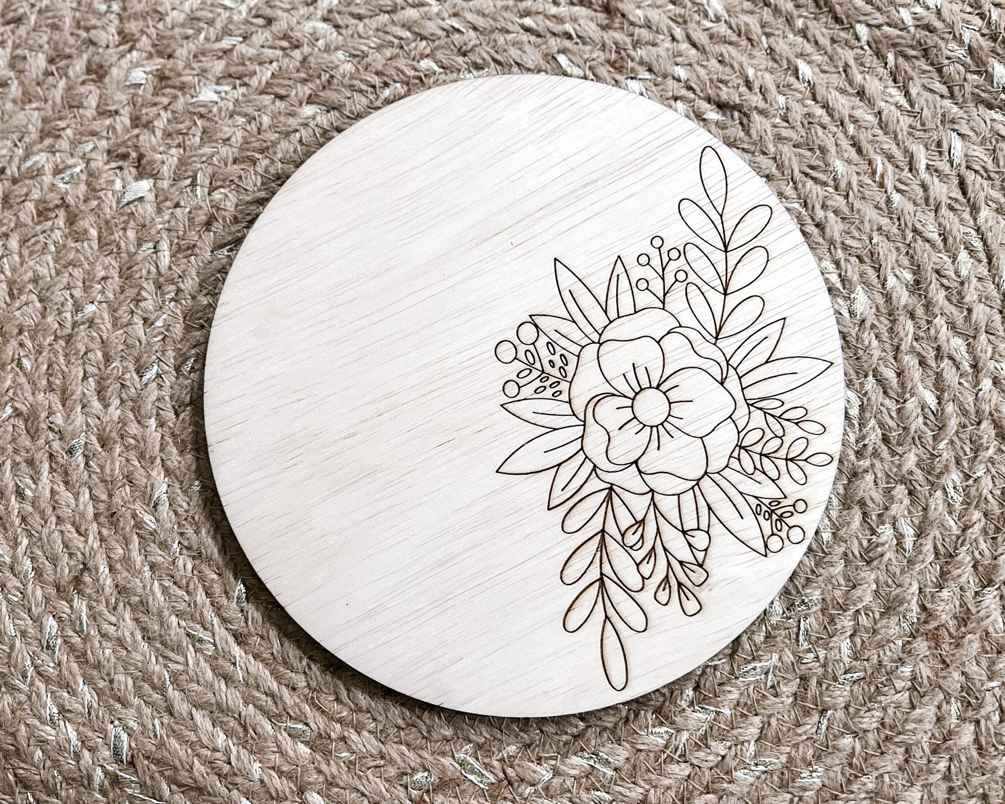 Floral Single Line Scoring Digital File Glowforge File Laser - Etsy