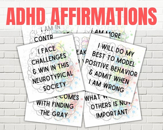 ADHD Affirmation Cards | Etsy