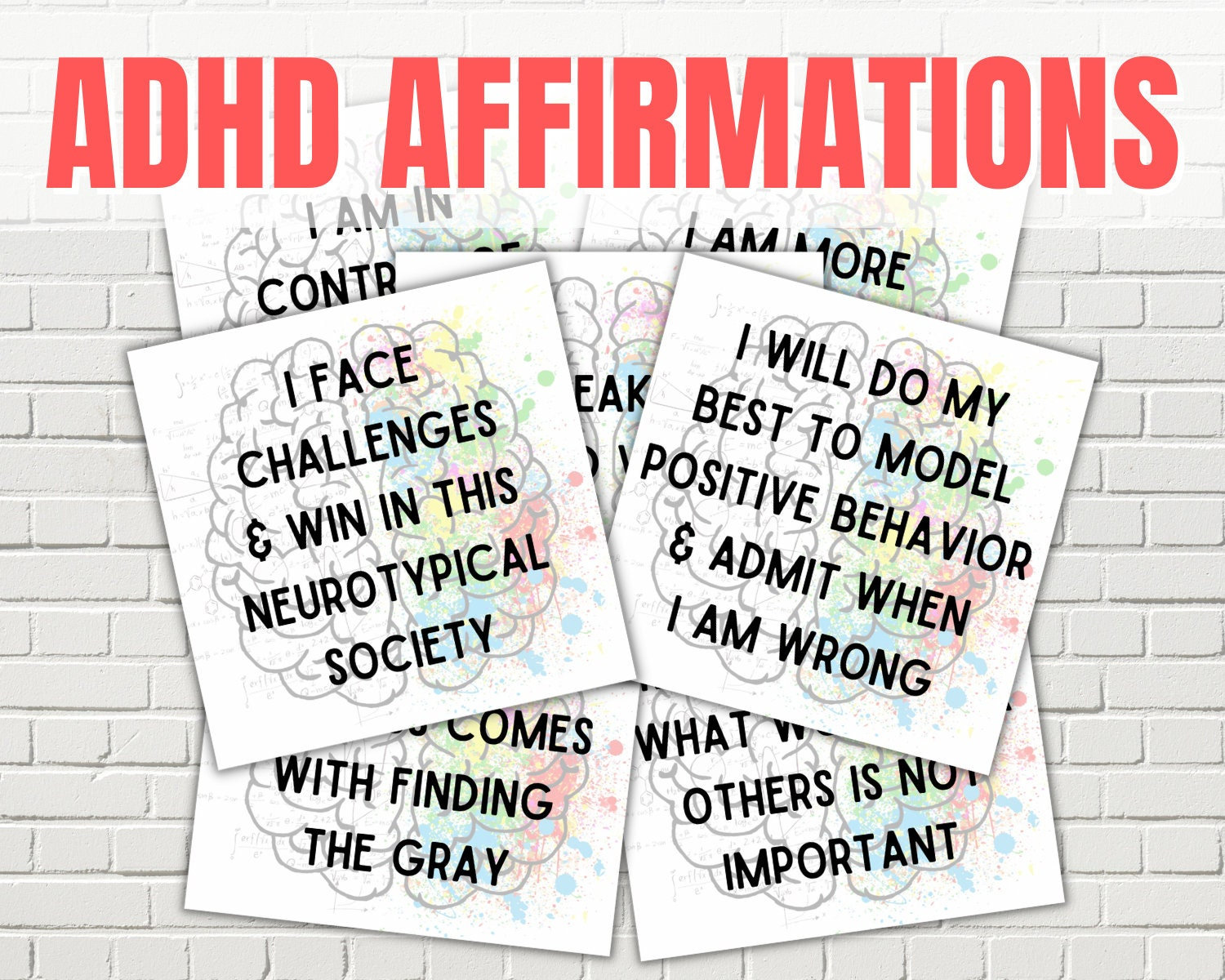 ADHD Affirmation Cards - Etsy