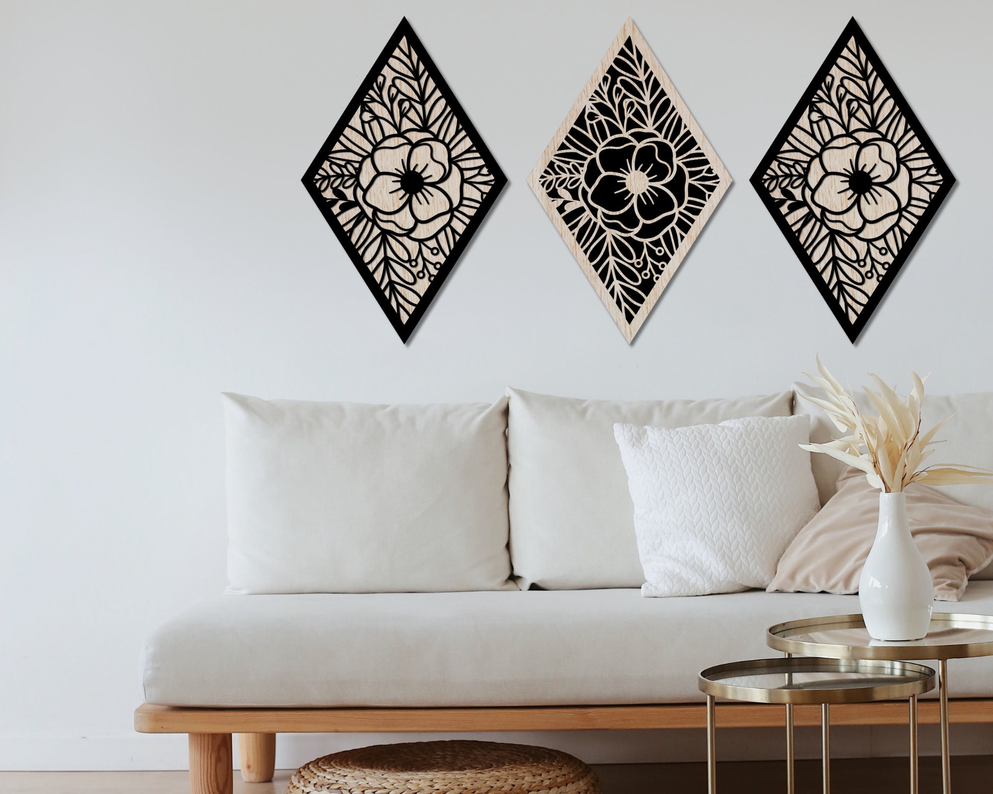 Floral Sign Decor SVG File Glowforge File Laser Cut Files - Etsy