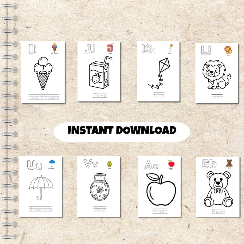 Alphabet Tracing With Coloring Pages | A-Z Preschool Printable ...