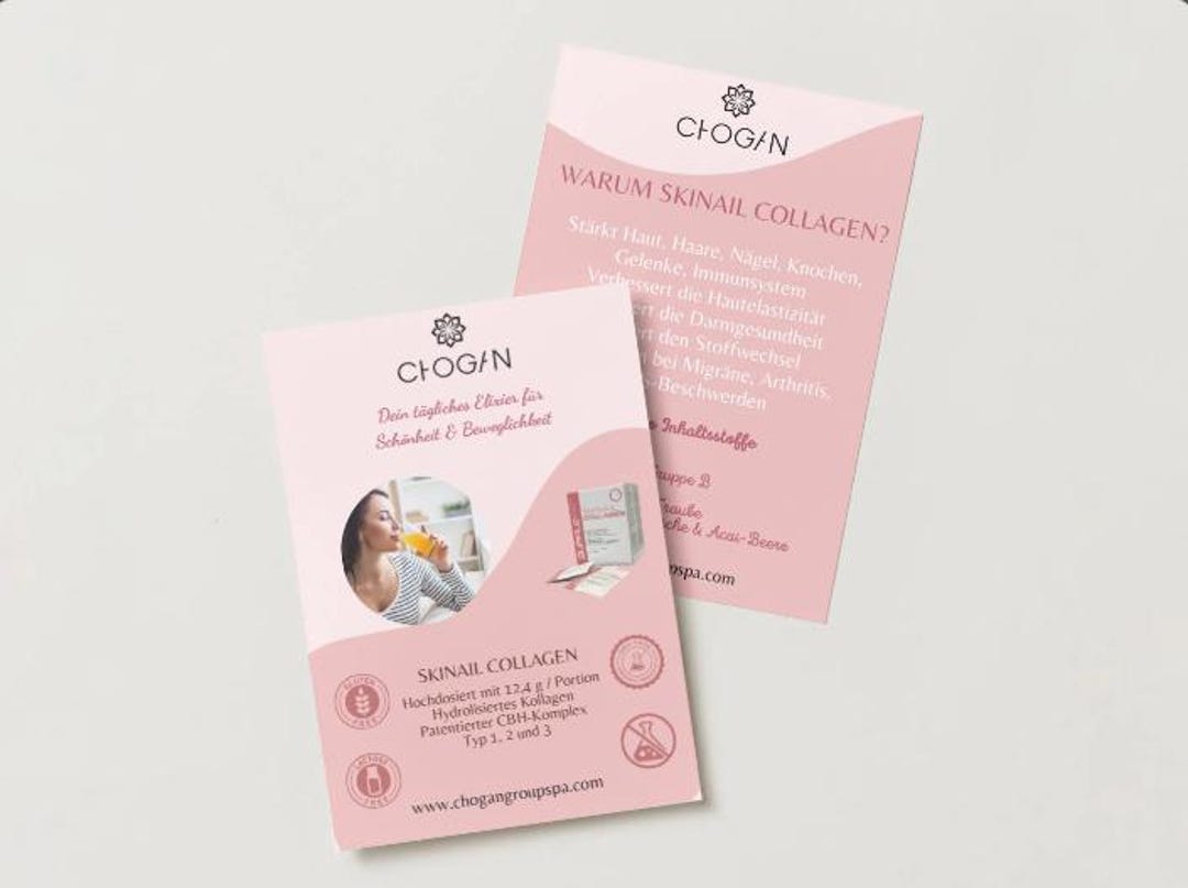 Flyer / Table Banner A4 or A5 | Chogan Skinail Collagen Information ...