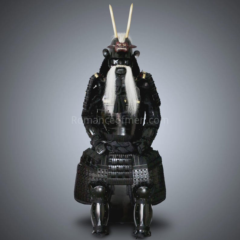 Katō Kiyomasa Samurai Armor Tosei Gusoku Style Long Horn Demon Maedate ...
