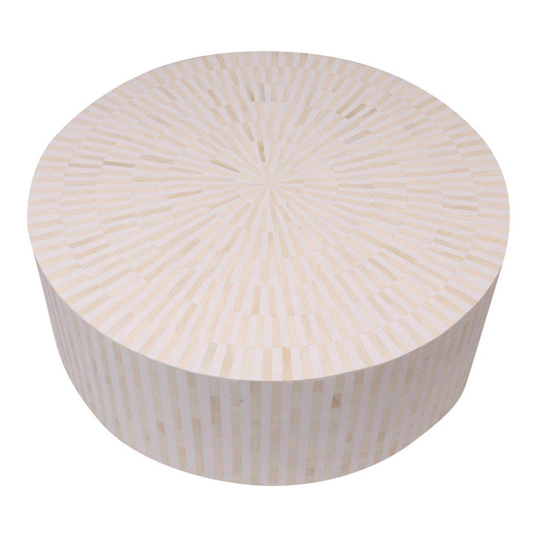 Handmade Bone Inlay Round Coffee Table: Decorative Art Gift - Etsy