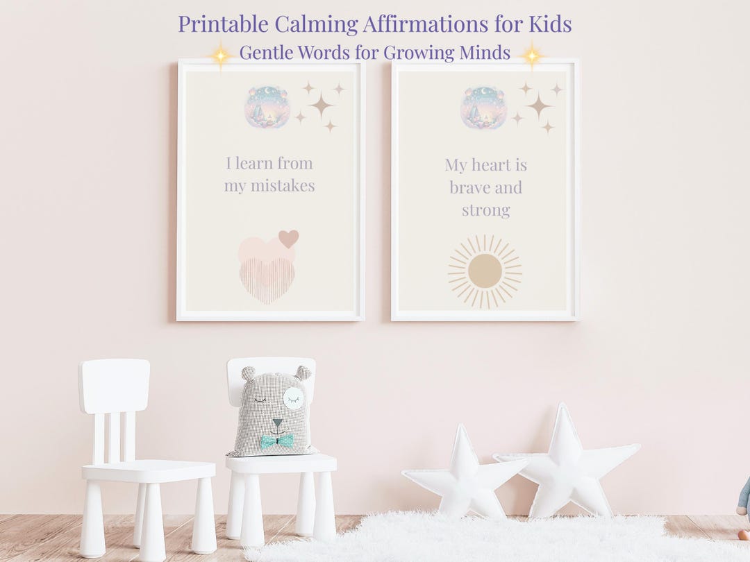 Printable Calming Affirmation Cards and Posters for Kids | Positive ...