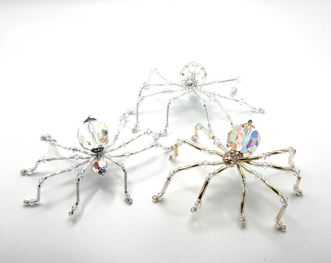 Swarovski Crystal on Legs, Head & Body. Beautiful Sparkly Spiders. Sun ...