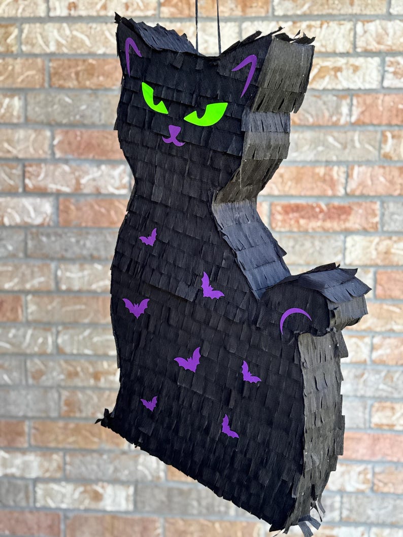 Black Cat Pinata | 24 Inch Halloween Party Piñata | Fillable Pianta ...