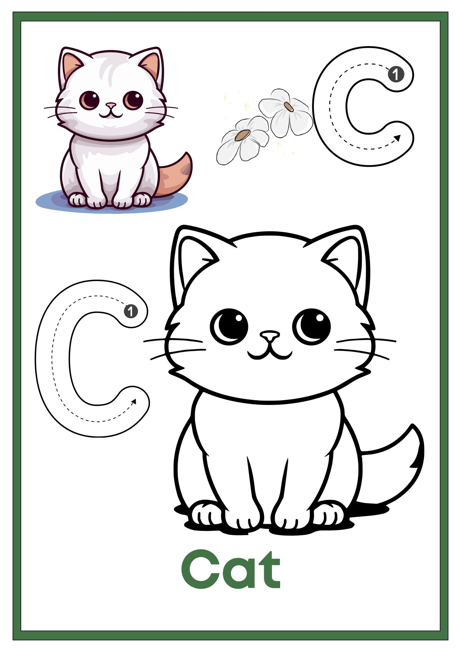 Alphabet Animals Coloring Book | Kids Printable PDF JPG | ABC Letters ...