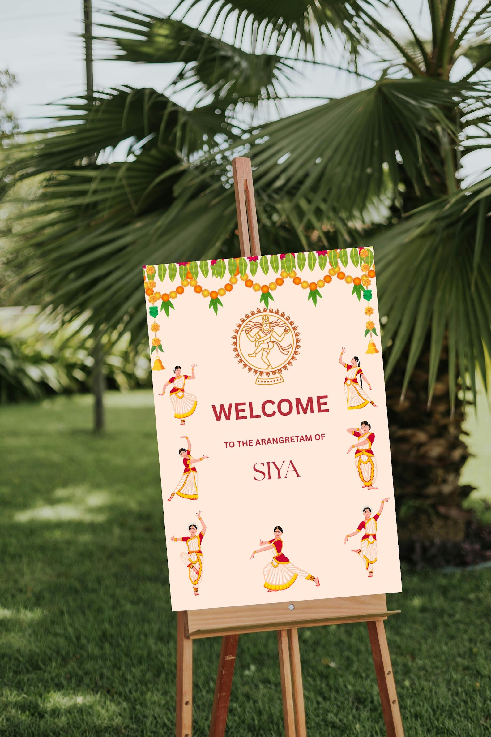 Arangetram Welcome Sign: Classical Dance, Customizable Template (PDF ...