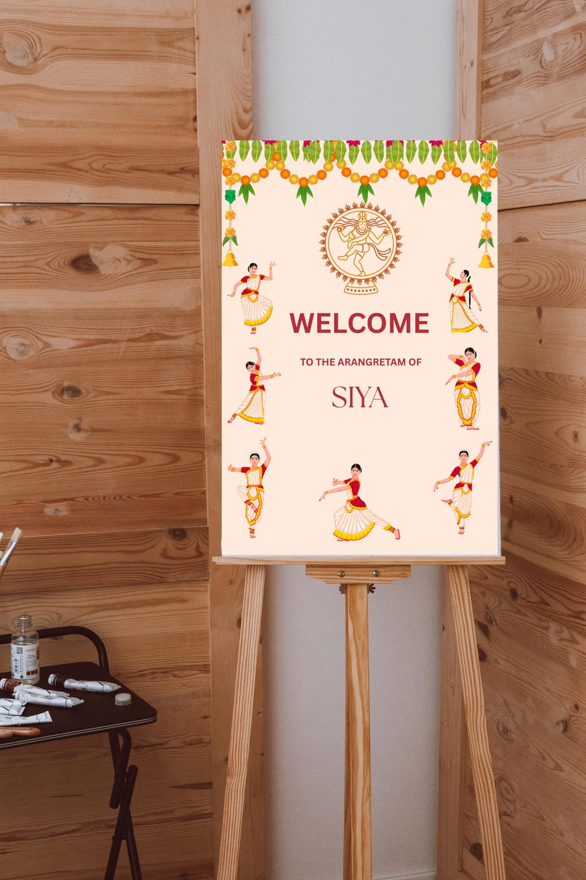 Arangetram Welcome Sign: Classical Dance, Customizable Template (PDF ...
