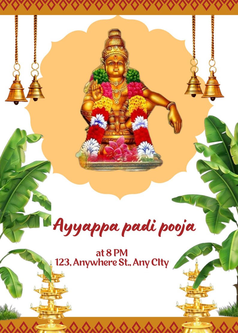 Ayyappa Swami Padi Pooja Invite | Digital Download - Etsy