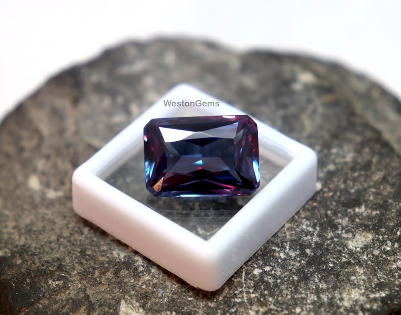 Natural Alexandrite Multi Color Loose CGI Certified Emerald Cut Faceted ...