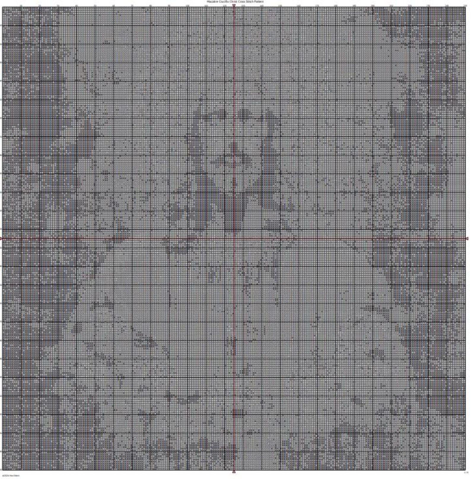 Macabre Crucifix Christ Cross Stitch Pattern. Instant PDF Download ...