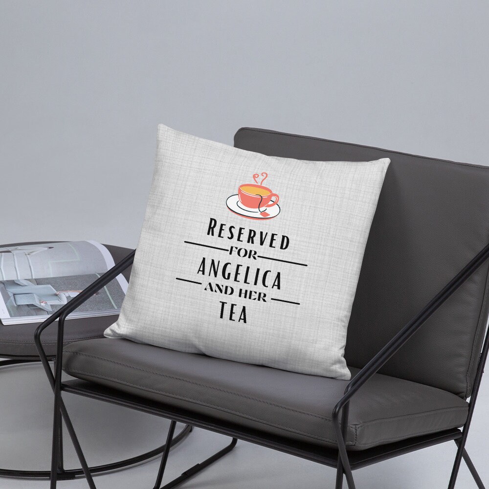 Personalized Basic Pillow Reserved for YOUR NAME and Her His Tea ...