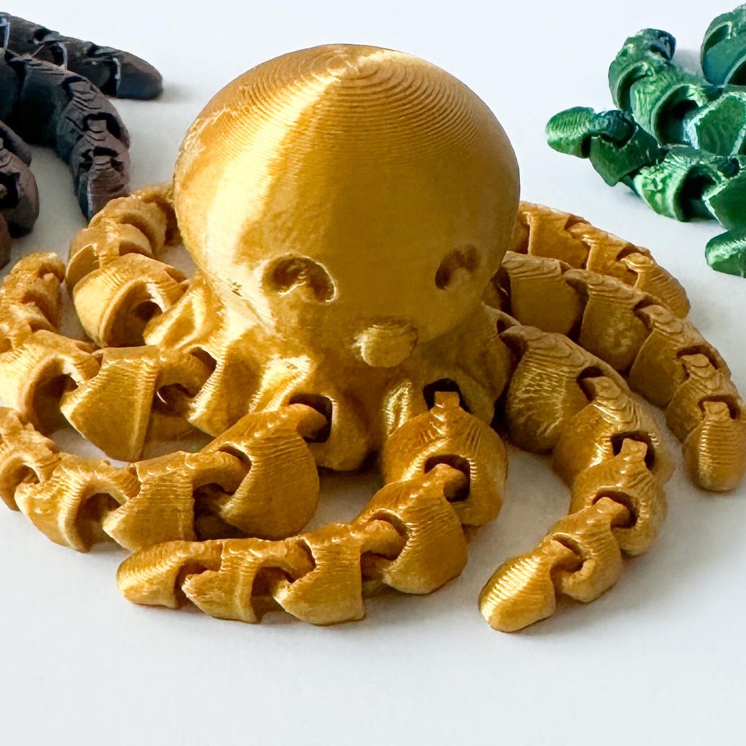 Flexi Octopus Desk Toy 3D Printed - Etsy