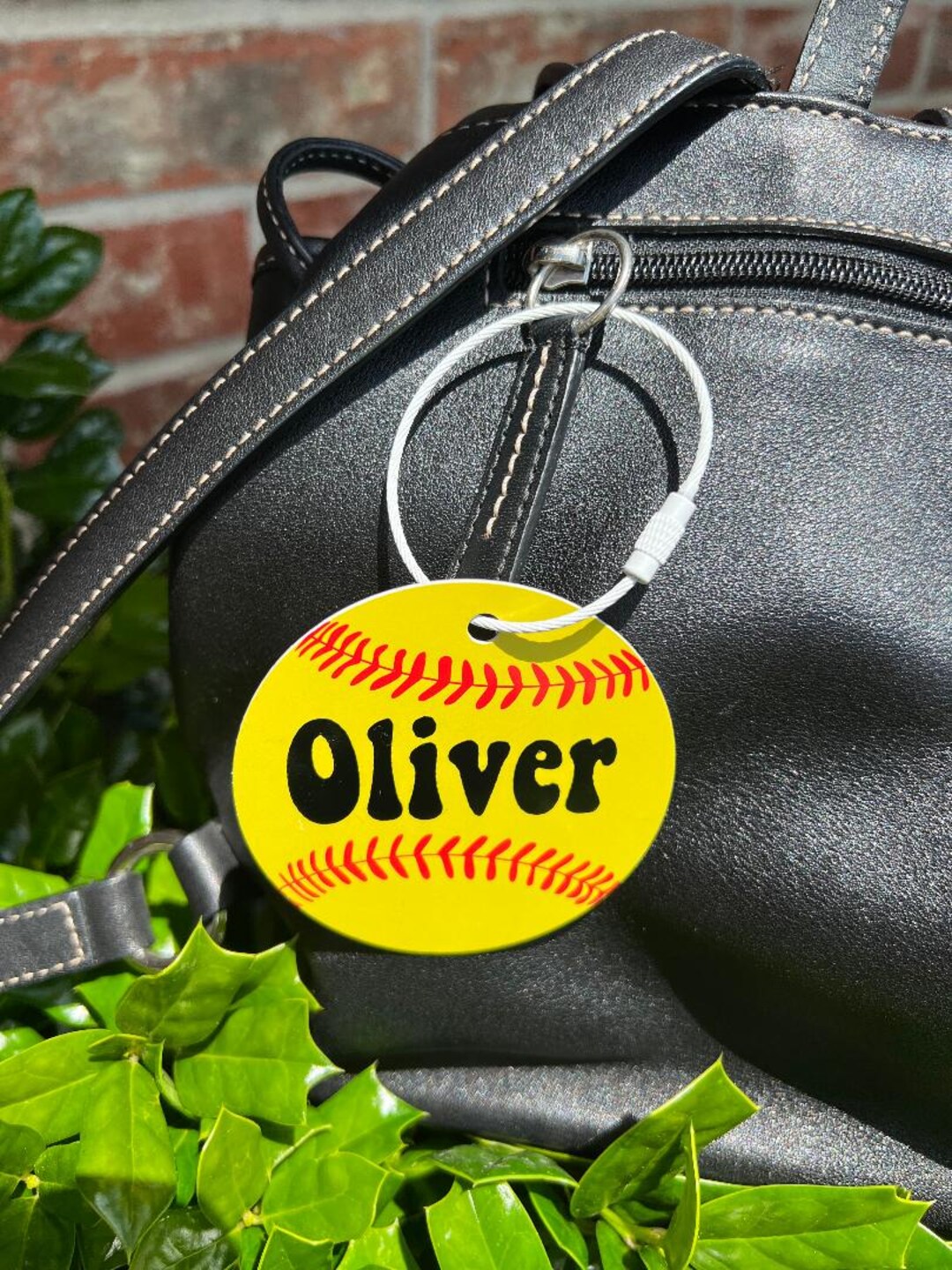 Softball Bag Tag - Personalized Bag Tag - Softball - Softball Key Ring ...