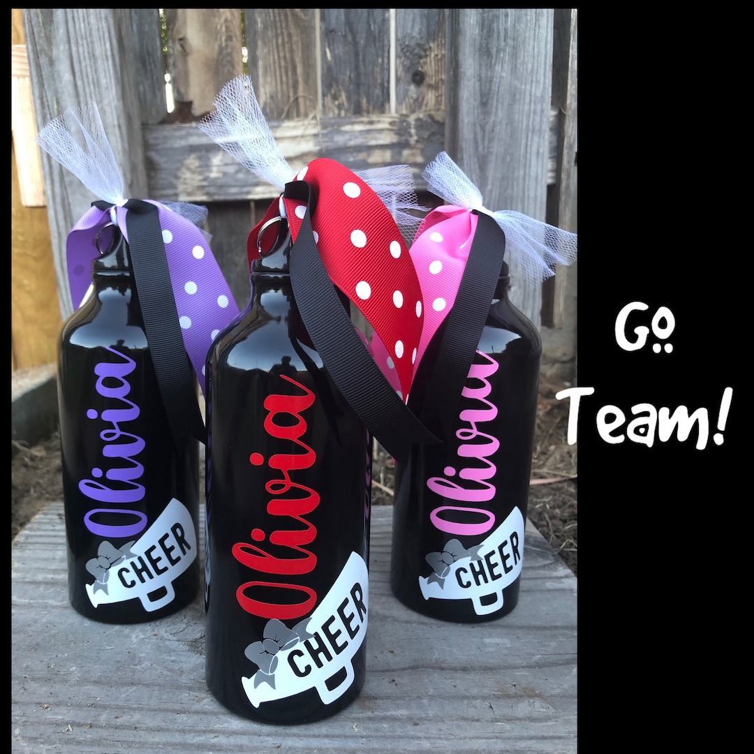 Personalized Cheer Water Bottles - Cheerleading - Cheer Team Gift ...