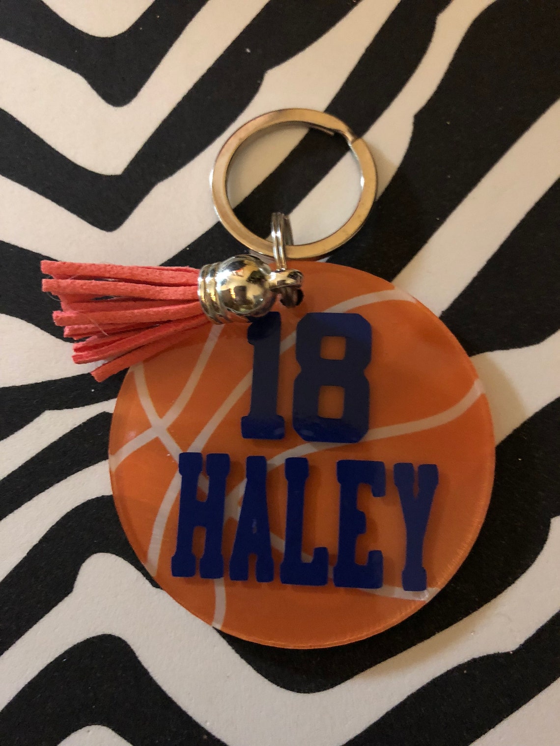 Basketball Key Chain Personalized B-Ball Basketball | Etsy