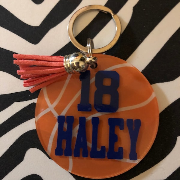 Basketball Key Chain - Etsy