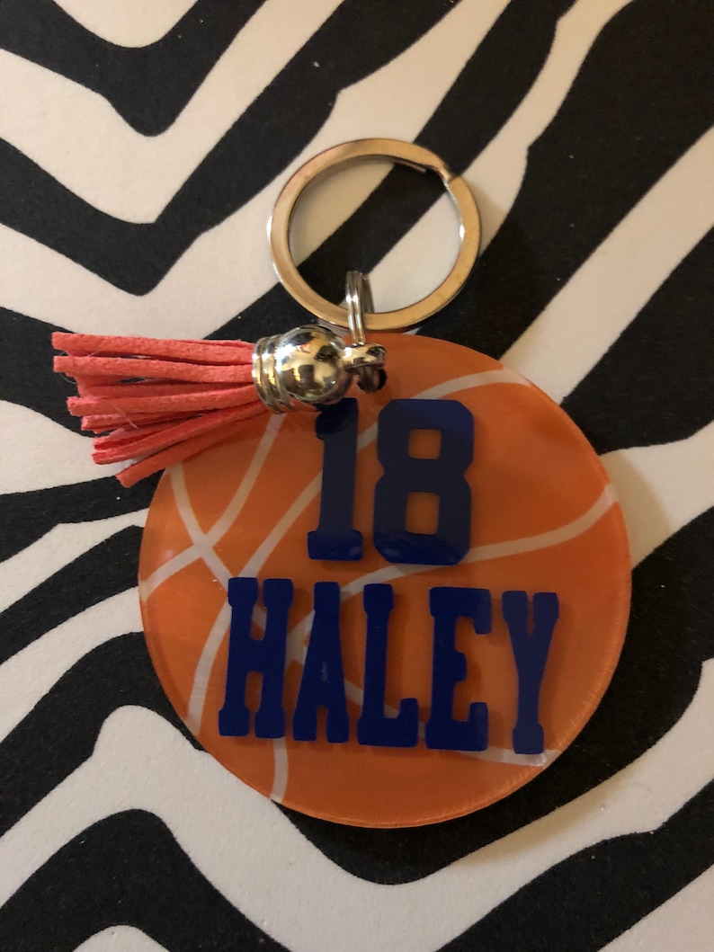 Basketball Key Chain Personalized B-ball Basketball Coach Gift ...