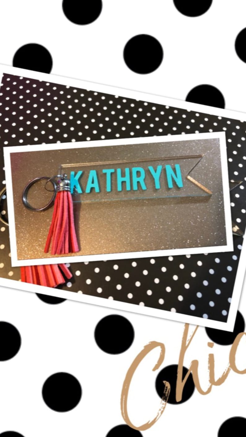 Personalized Keychain Banner Key Chain Key Chain Back - Etsy