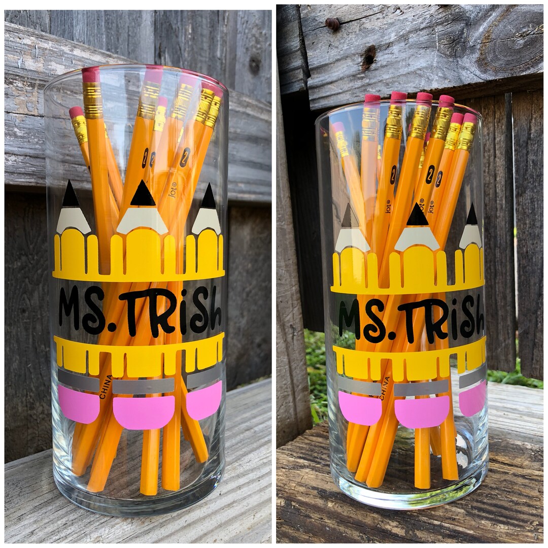 Teacher Gift - Personalized Pencil Holder - Back to School - Teacher ...