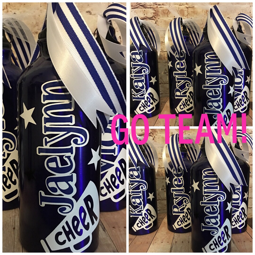 Personalized Cheer Water Bottles - Cheerleading - Cheer Team Gifts ...