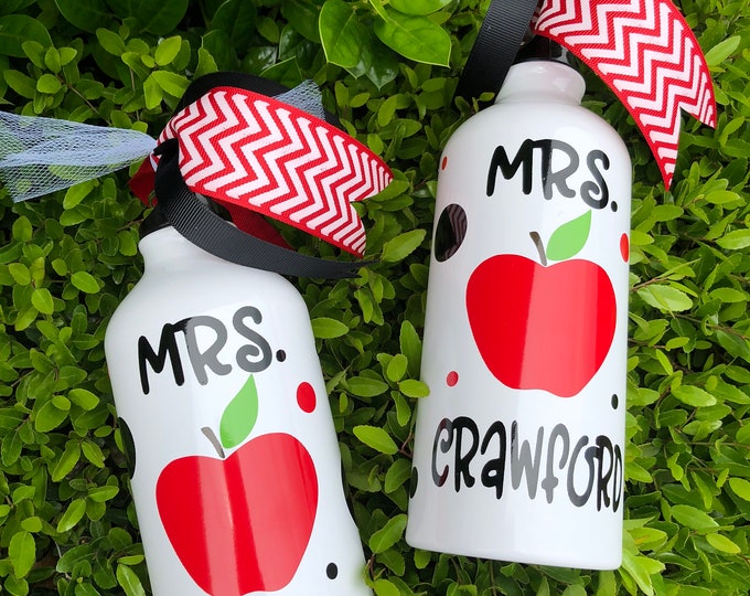 Personalized Water Bottle Teacher Appreciation Back to | Etsy