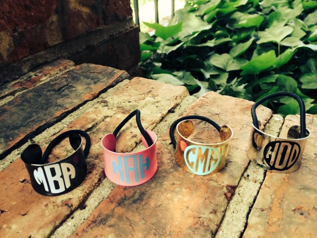 Personalized Metal Ponytail Holders - Hair Cuff - Hair Ties - Etsy