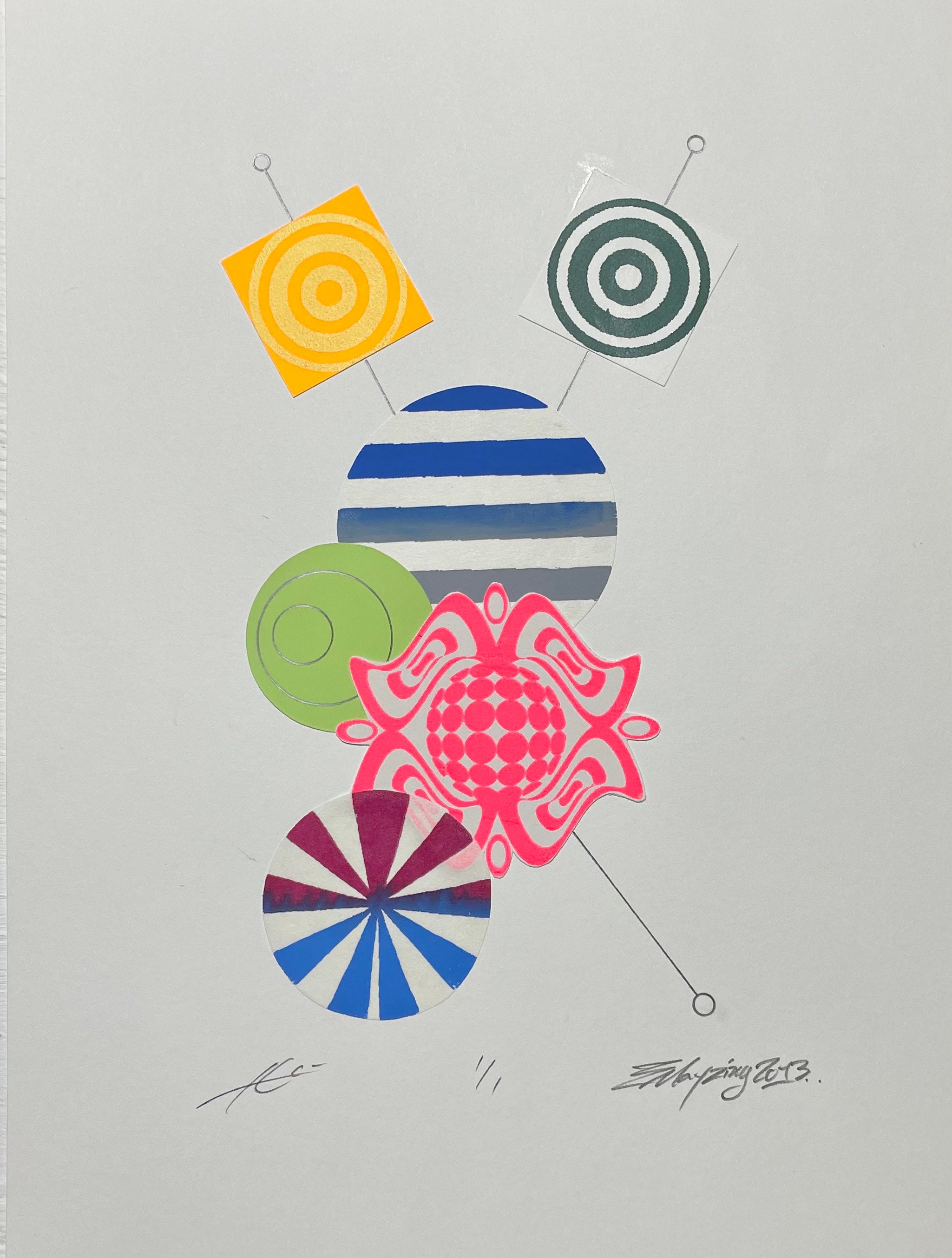 Op Art Screen Print Collage Poster - Etsy