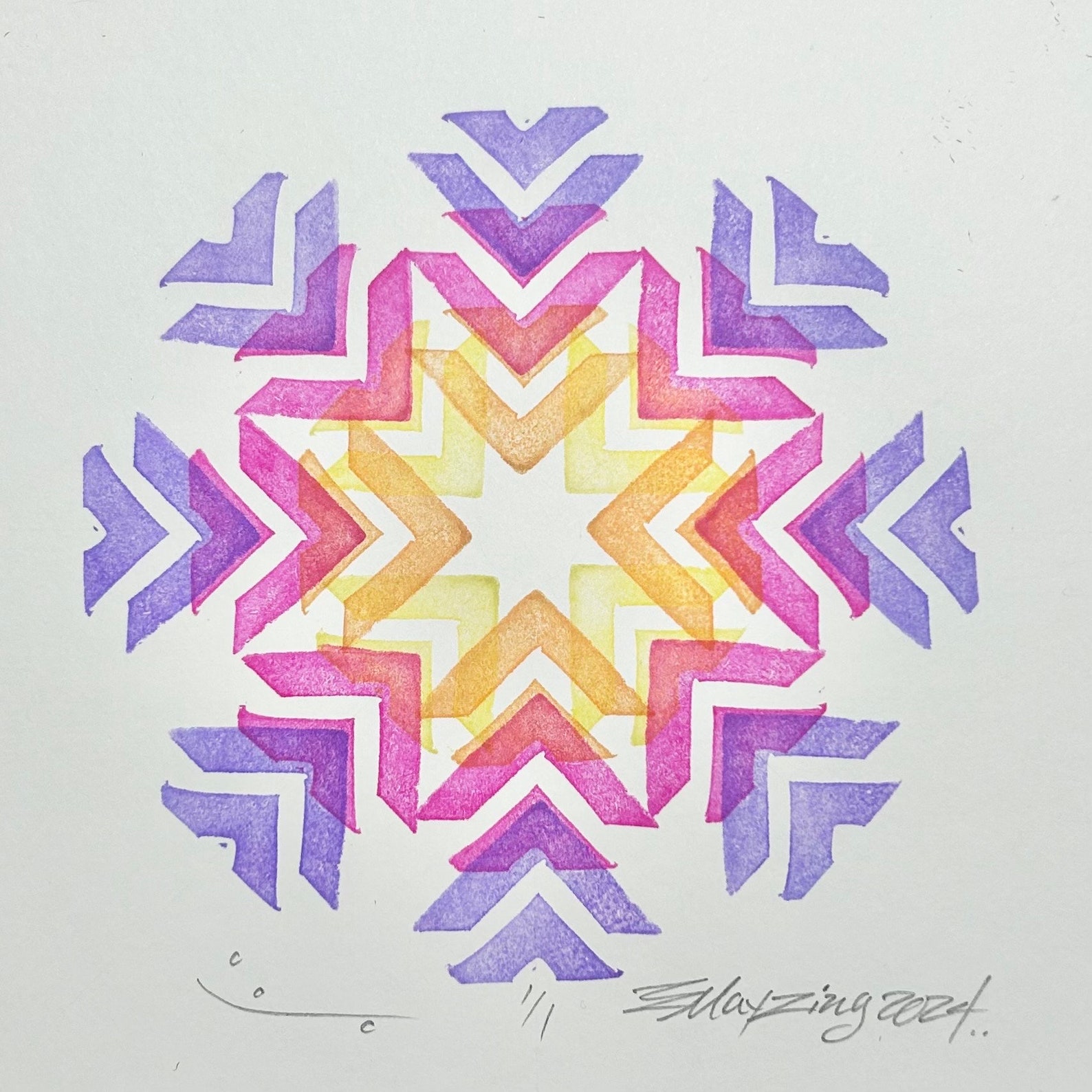 GEOMETRIC Block Print - Etsy
