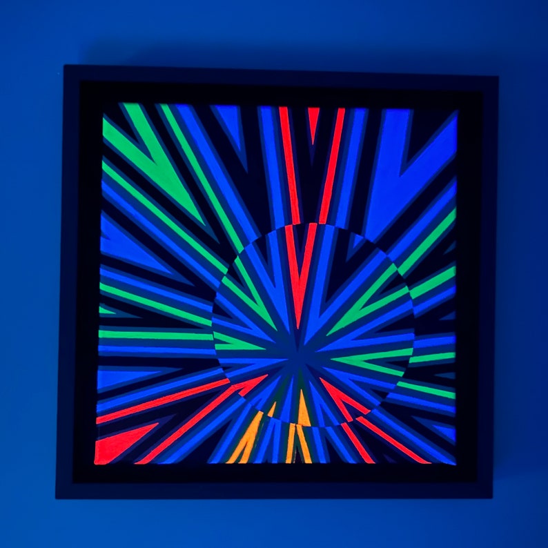 STROBE Op Art Painting - Etsy