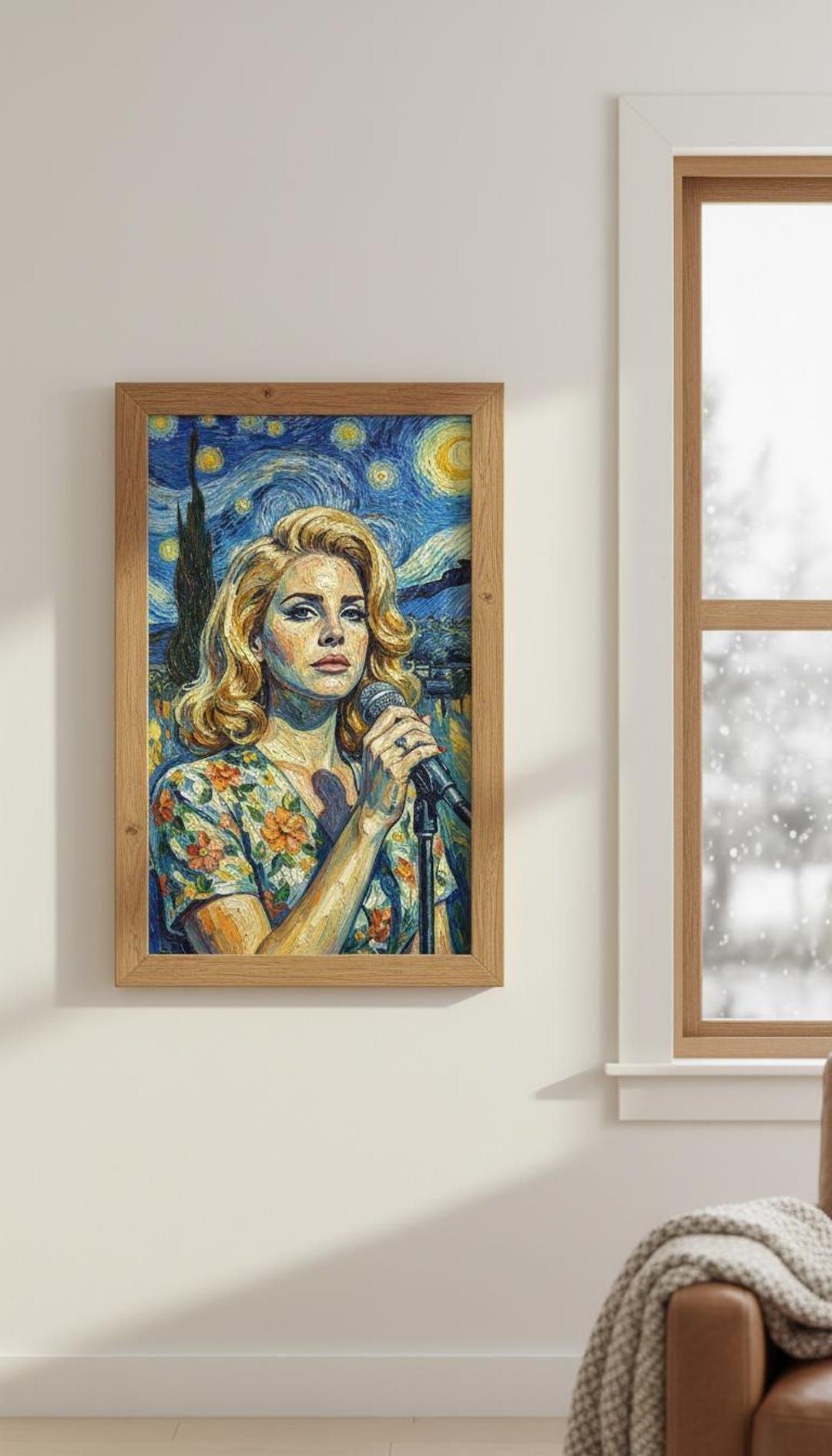Taylor Swift Van Gogh Style Canvas Wall Art | Starry Night Inspired ...