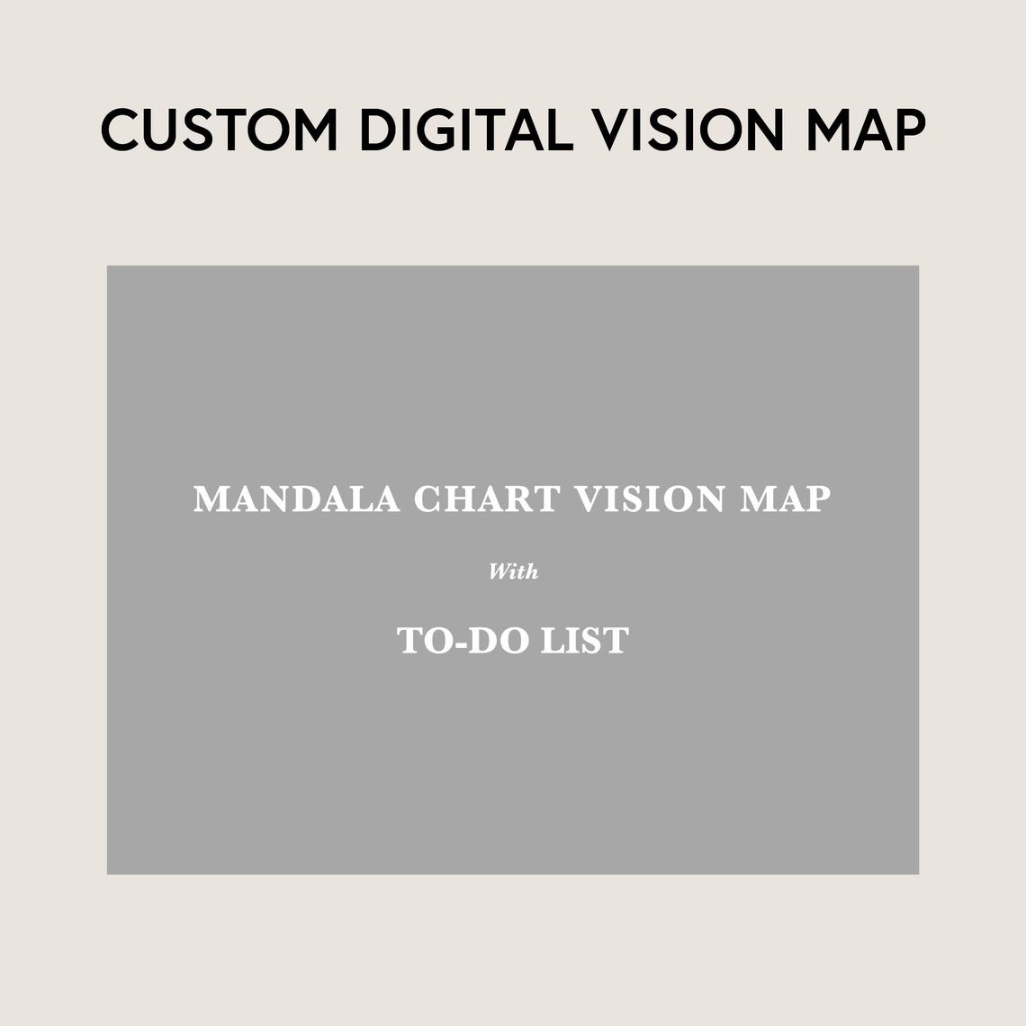 Mandala Chart Vision Map With To-do List (digital Template) - Etsy