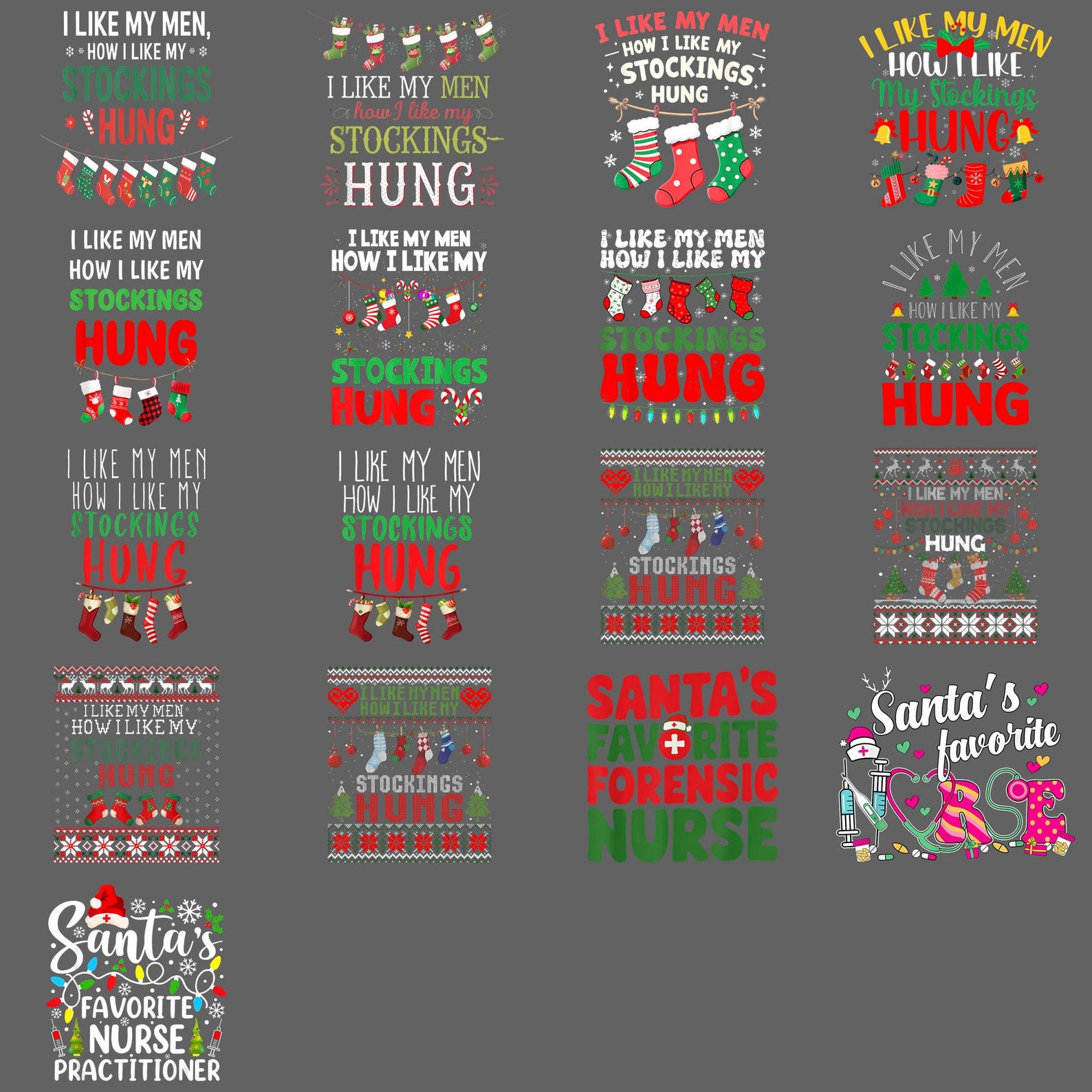 I Like My Men How I Like My Stockings Hung PNG – Funny Christmas ...