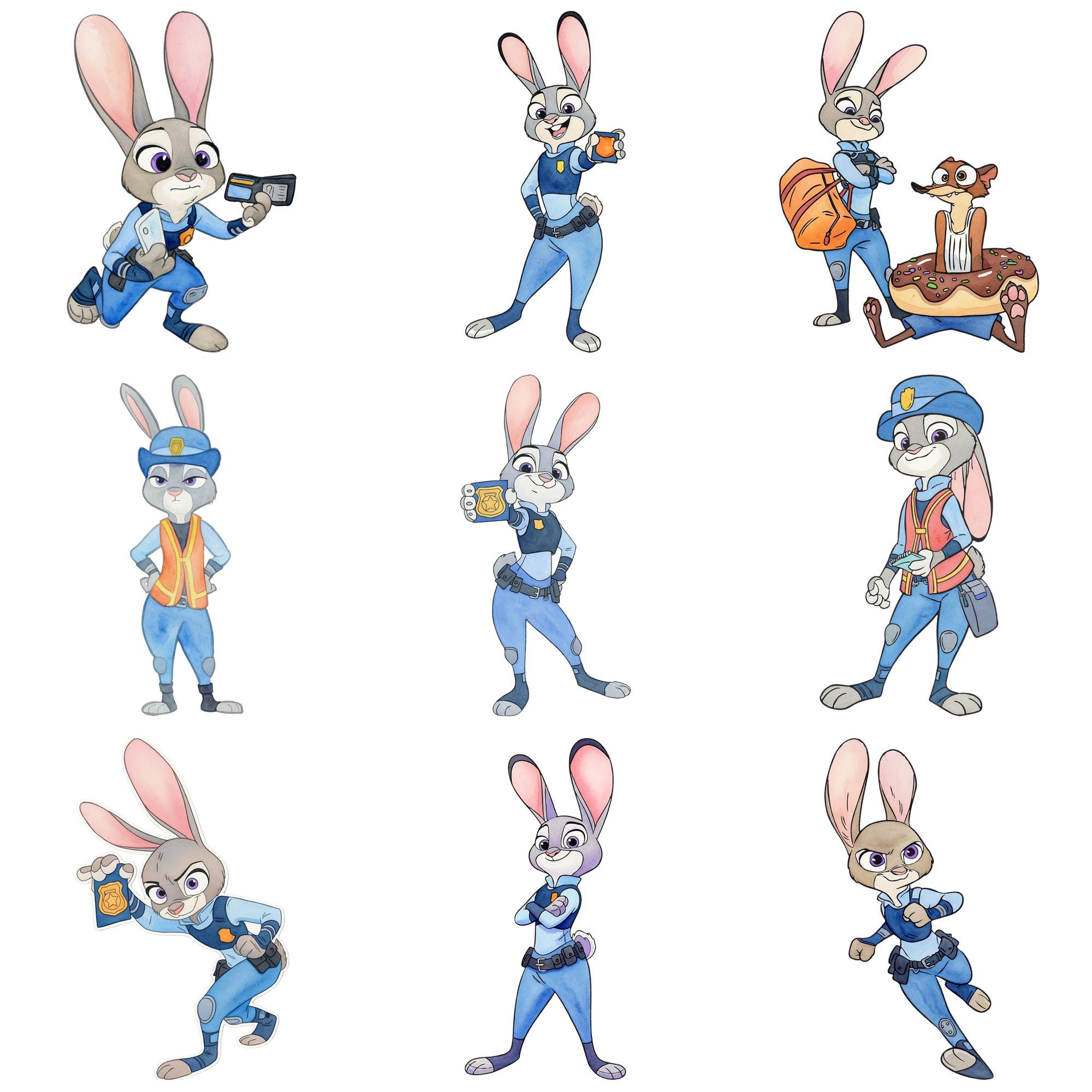 Zootopia PNG Cliparts Bundle, Zootopia PNG Cartoon Sublimation Clipart ...