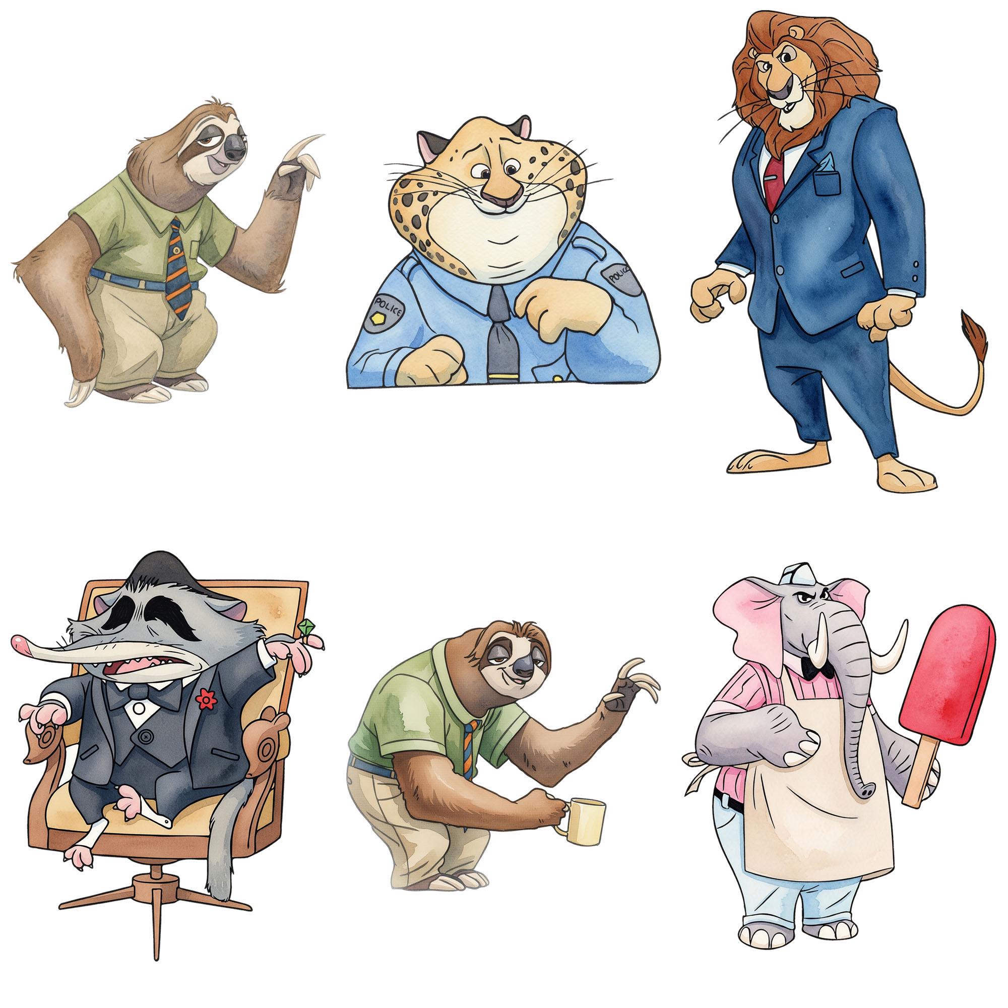 Zootopia PNG Cliparts Bundle, Zootopia PNG Cartoon Sublimation Clipart ...