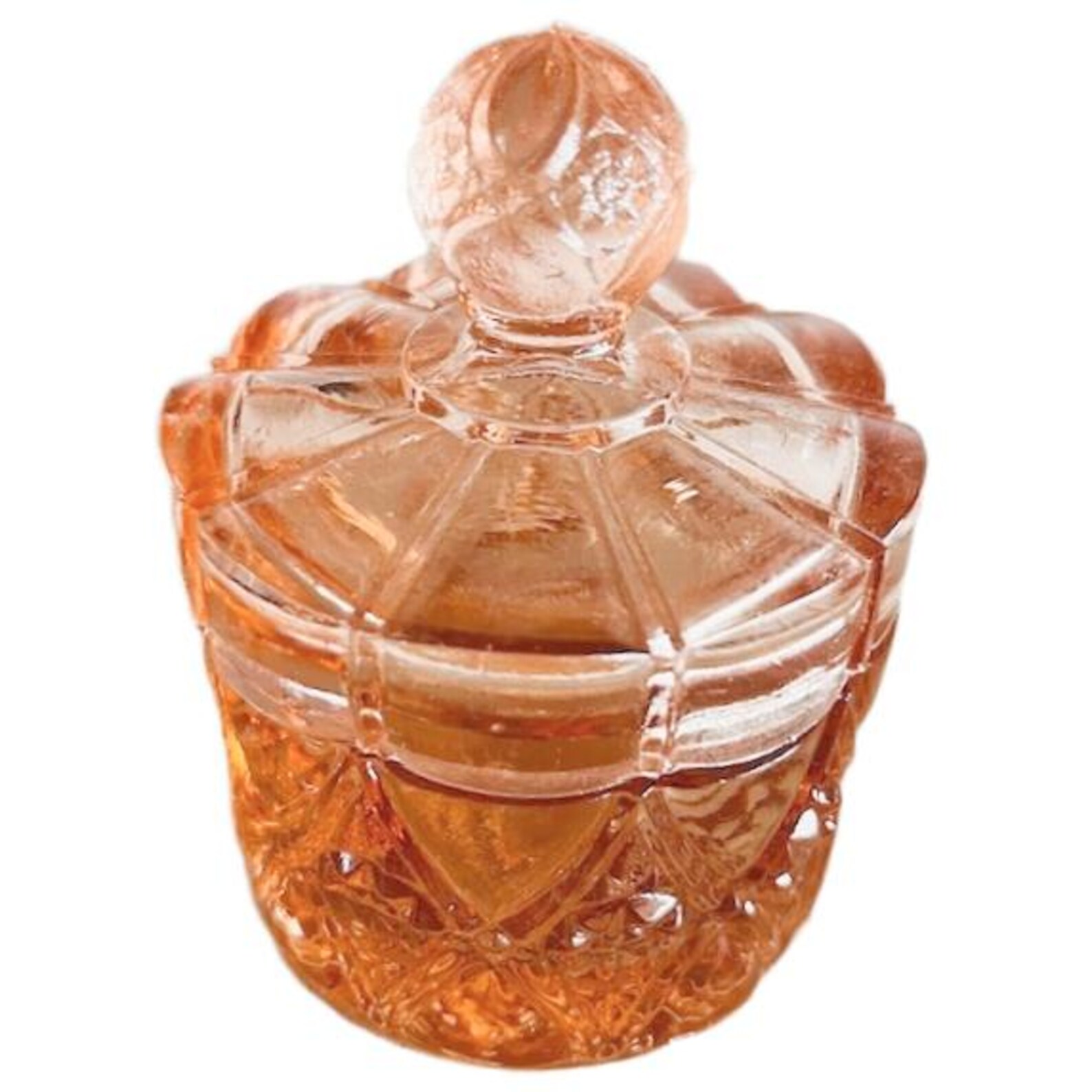 Antique Art Deco Rosaline Crystal Jewelry Box Val Saint Lambert 1900s ...